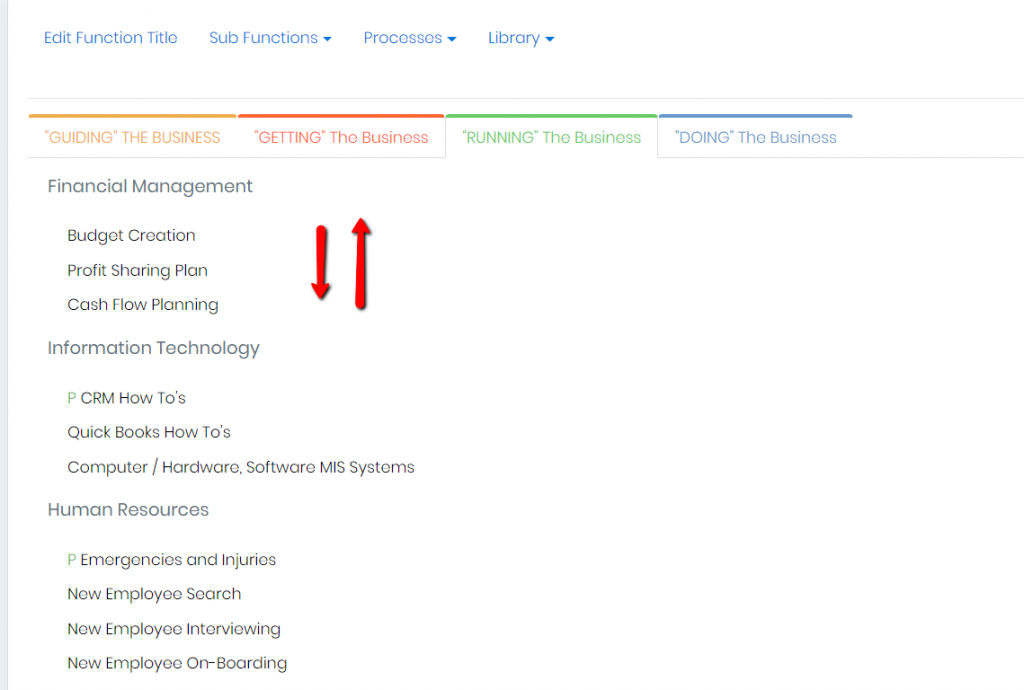 Moving Reording Processes Within A Key Function TouchStone Help Desk